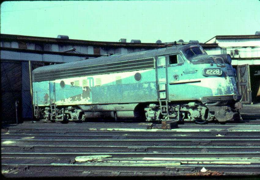 Boston & Maine 4228 @Boston engine terminal--May 1971: The NERAIL New England Railroad Photo Archive
