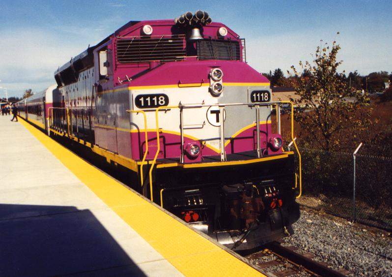 MBTA 1118 brings up the rear on the ceremony train to Newburyport.: The NERAIL New England ...