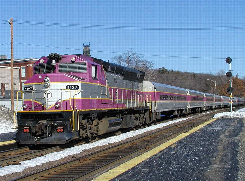 MBTA GP40MC #1127 at Ayer, Massachusetts: The NERAIL New England Railroad Photo Archive