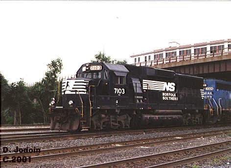 NS 7103 at Worcester: The NERAIL New England Railroad Photo Archive