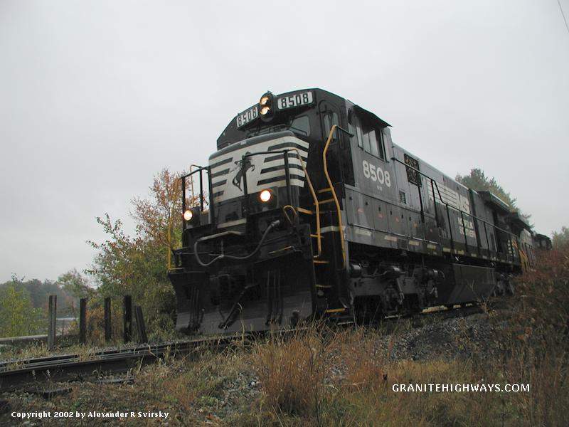 NS C36-7 #8508 leads empty Bow Coal south near Manchester.: The NERAIL New England Railroad ...
