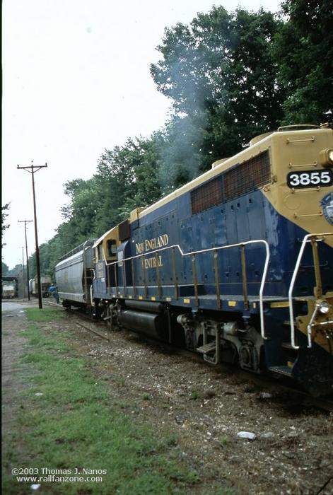 NECR 3855 on the CSOR in Manchester, CT: The NERAIL New England Railroad Photo Archive