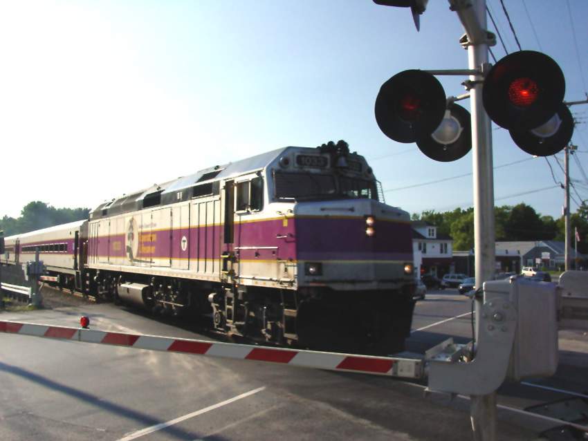 MBTA Southbound Train # 2035 at Route 3A grade crossing: The NERAIL New England Railroad Photo ...