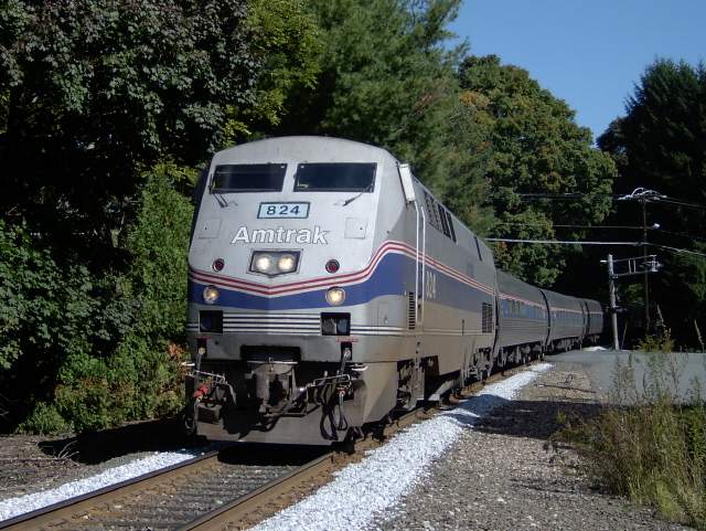 Amtrak #824 on The Vermonter: The NERAIL New England Railroad Photo Archive