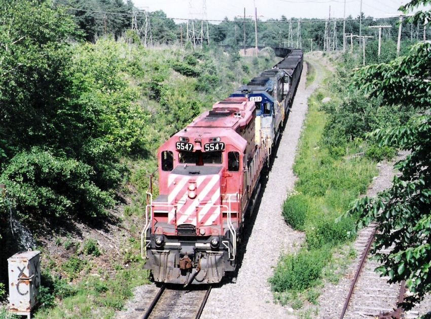 Empty Bow coal train at Littleton: The NERAIL New England Railroad Photo Archive