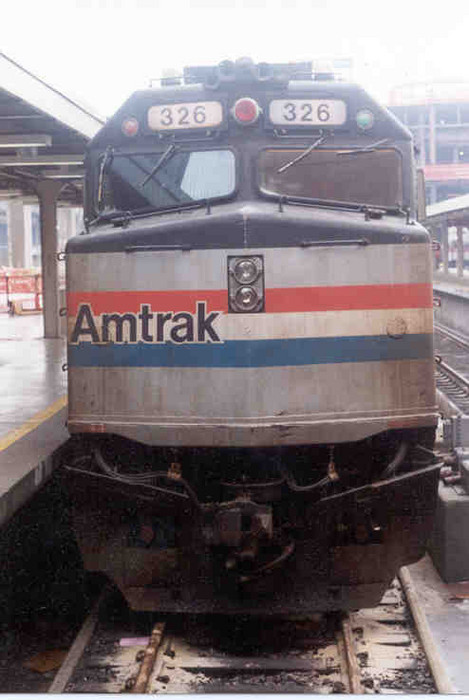 Amtrak EMD F40PH Engine #326 at South Station, Boston, MA: The NERAIL New England Railroad Photo ...