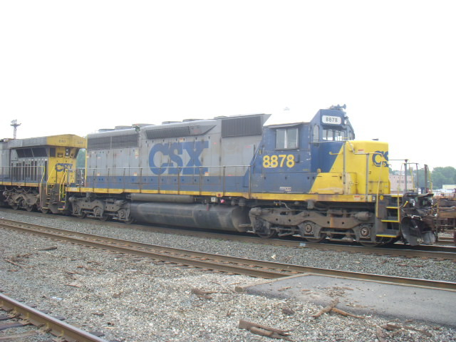 CSX SD40-2 8878 at Worcester, MA: The NERAIL New England Railroad Photo Archive