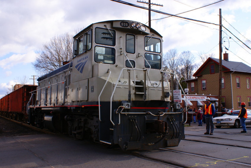 Amtrak MOW train at Cooper St.: The NERAIL New England Railroad Photo Archive