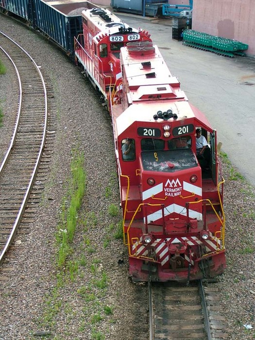VTR #201 & C&P #802 in Rutland: The NERAIL New England Railroad Photo Archive