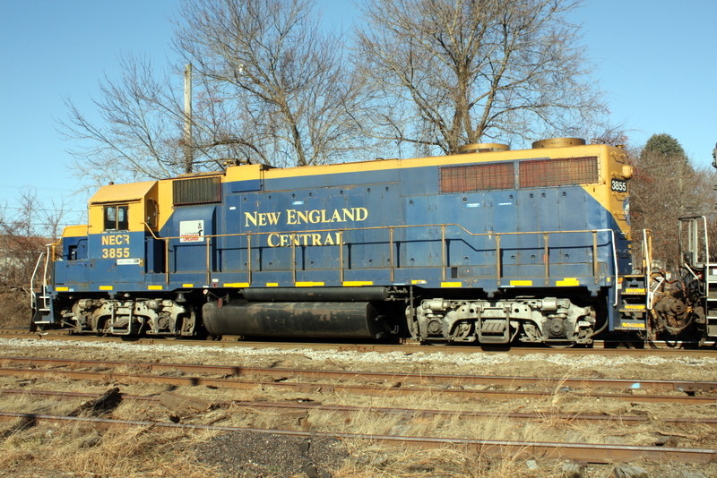 NECR GP38AC 3855 in Willimantic: The NERAIL New England Railroad Photo Archive