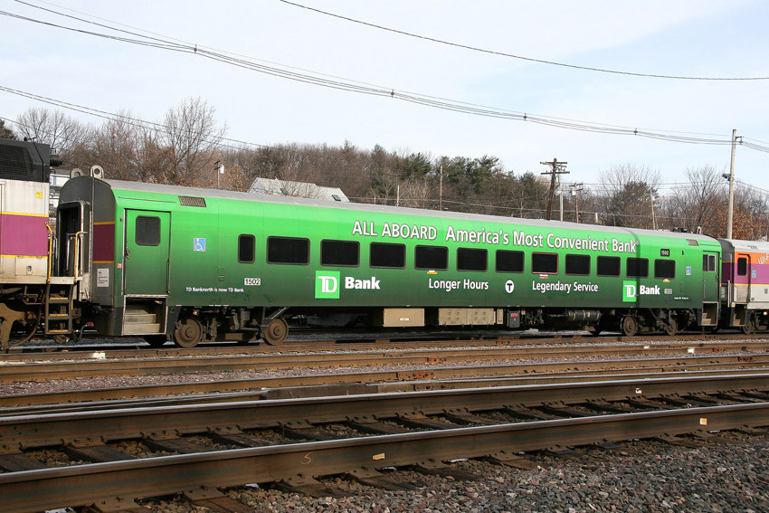 MBTA TD Bank Car #1502: The NERAIL New England Railroad Photo Archive