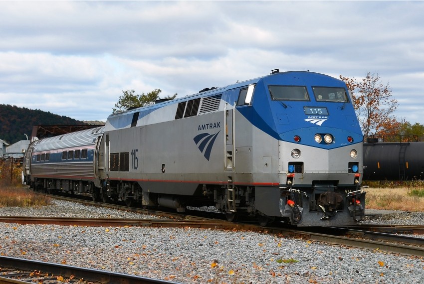 Amtrak 55 at Bellows Falls 10/25/13: The NERAIL New England Railroad Photo Archive