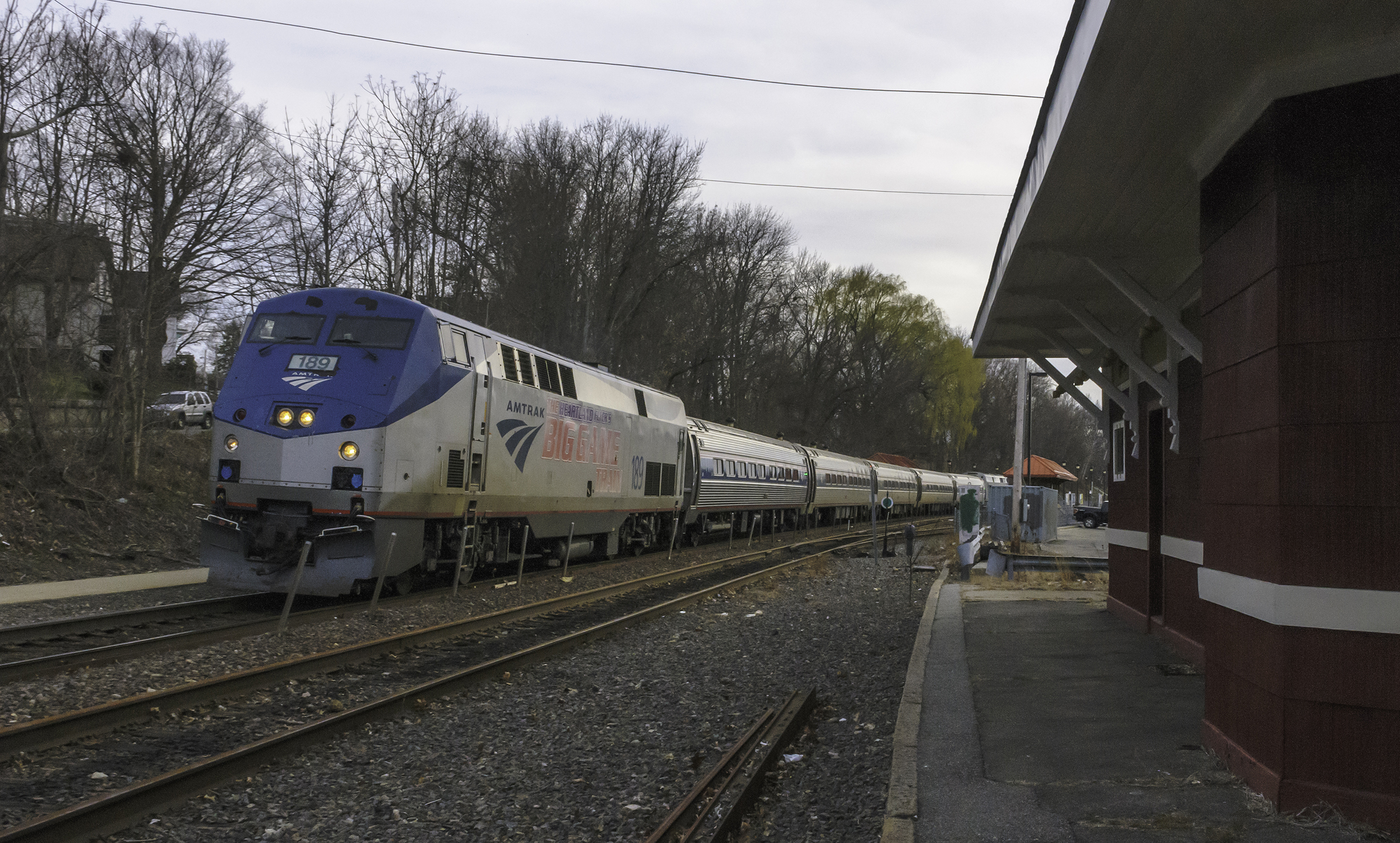 Amtrak Downeaster Train 685 Passing Former B&M Bradford Depot: The ...