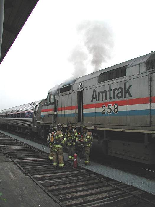 Hartford FD preparing to extinguish a main generator fire on AMT #12 ...