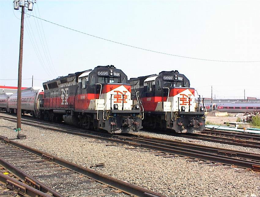 Locomotives #6696 & #6697 at rest: The NERAIL New England Railroad ...