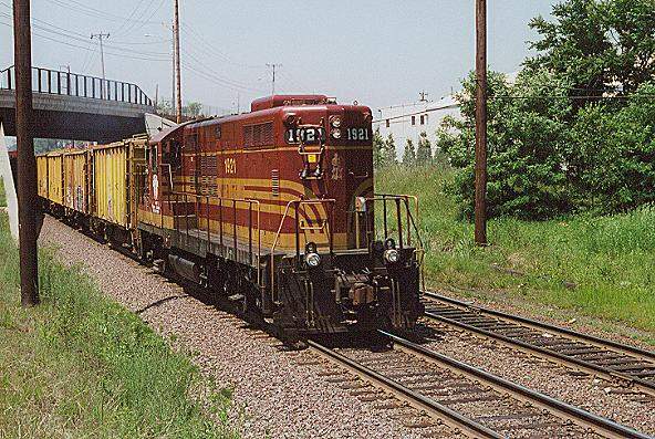 MBTA GP9 #1921 on ballast train at Lawrence, MA.: The NERAIL New ...