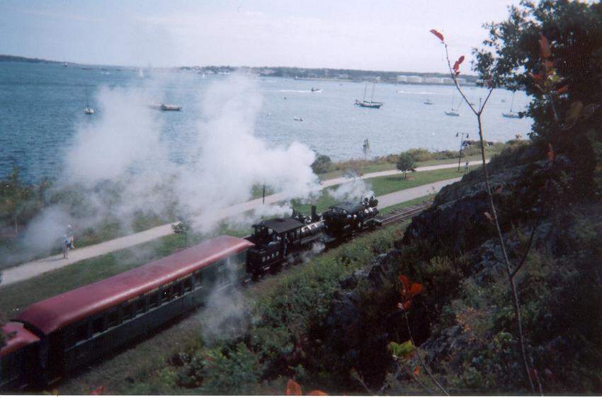 Former B&H #7 and former Monson #4 running doubleheaded past Fish Point ...