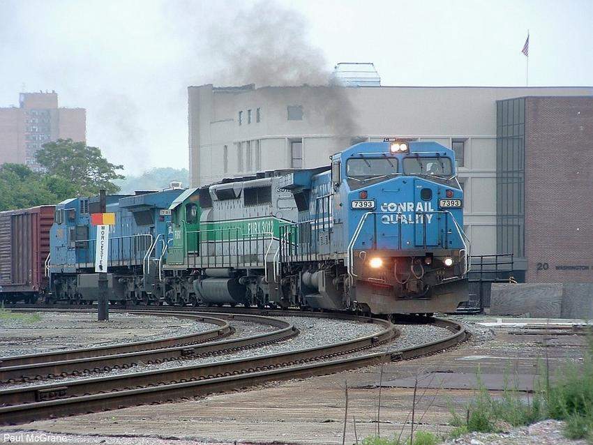 CSX 7393 in Worcester: The NERAIL New England Railroad Photo Archive
