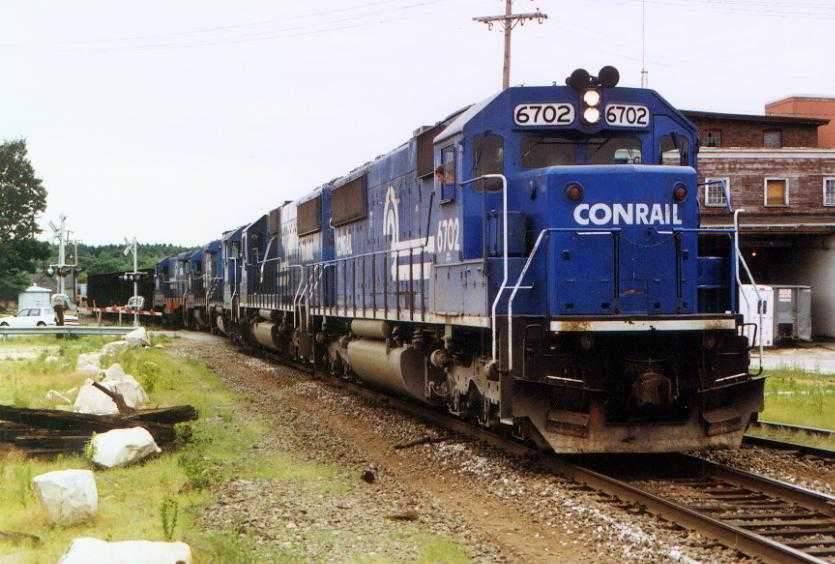 Conrail SD50 #6702 on the point of a loaded Bow at Nashua: The NERAIL ...