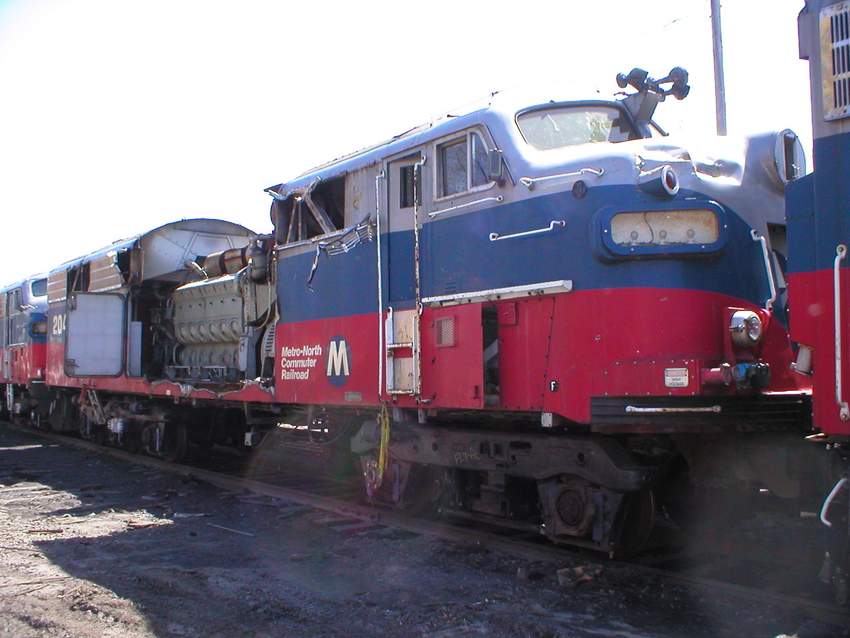 FL9AC-DM 2046 sits in a very sad condition in the Croton East yard ...