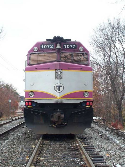 Locomotive 1072 on the lead of MBTA Train #911/Trail of #912: The ...