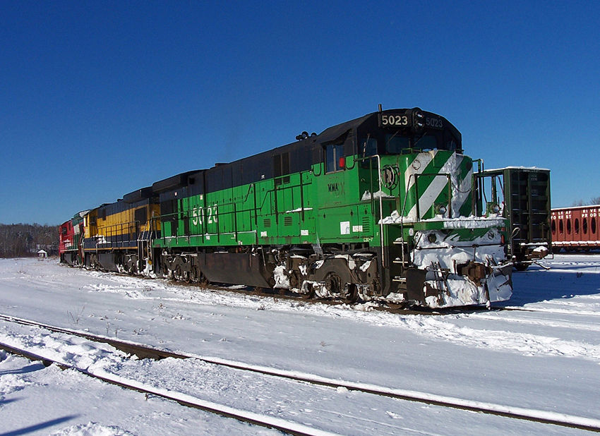 MMA 5023 & MMA 3613 & MMA 3614 @ Brownville Jct: The NERAIL New England ...