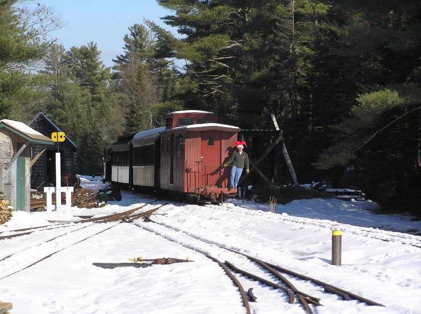 Christmas train returning to station: The NERAIL New England Railroad ...