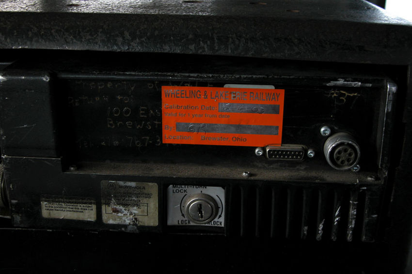 Calibration decal on radio in WE 7355: The NERAIL New England Railroad ...