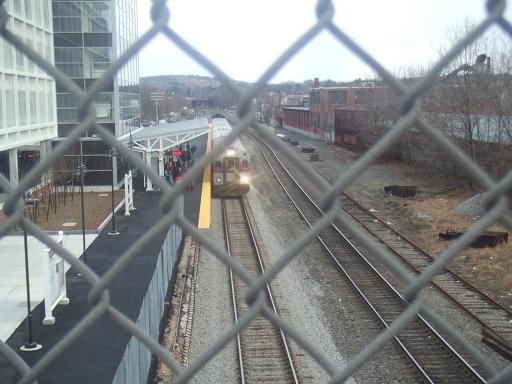 Inbound Train Stops at Lawrence Station: The NERAIL New England ...