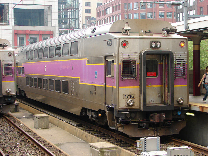 MBTA Car at Boston South Station: The NERAIL New England Railroad Photo ...