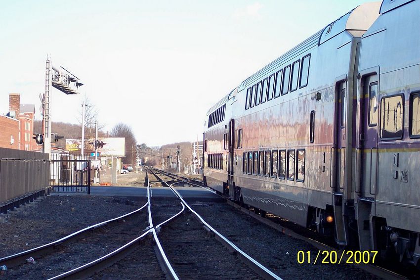MBTA double-decker cab car 1720 makes the grade at Concord St.: The ...