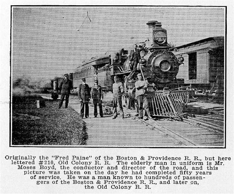 Old Colony Locomotive No. 210, Originally B&P "Fred Paine": The NERAIL ...