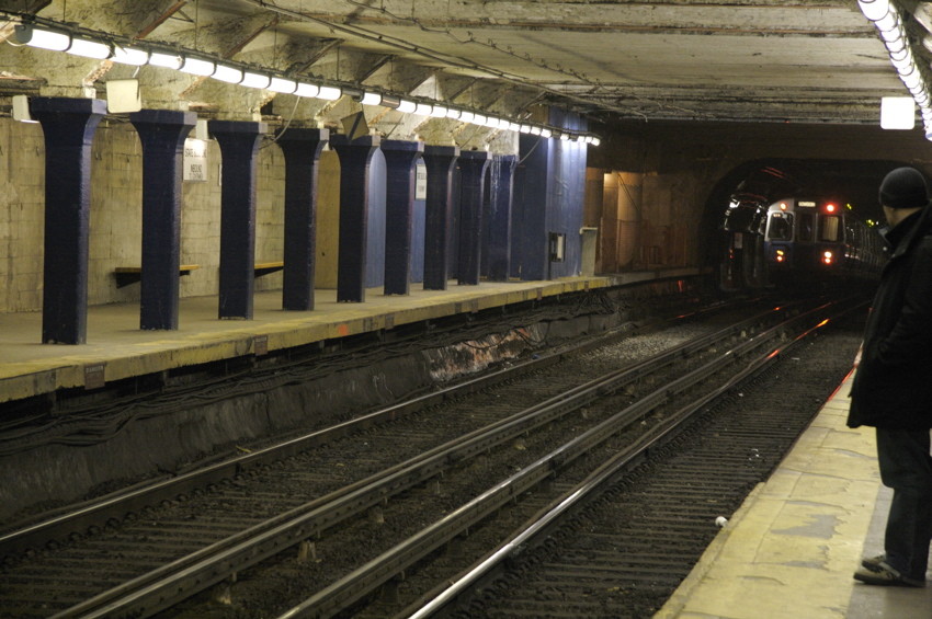 MBTA Blue Line Train at State Street: The NERAIL New England Railroad ...