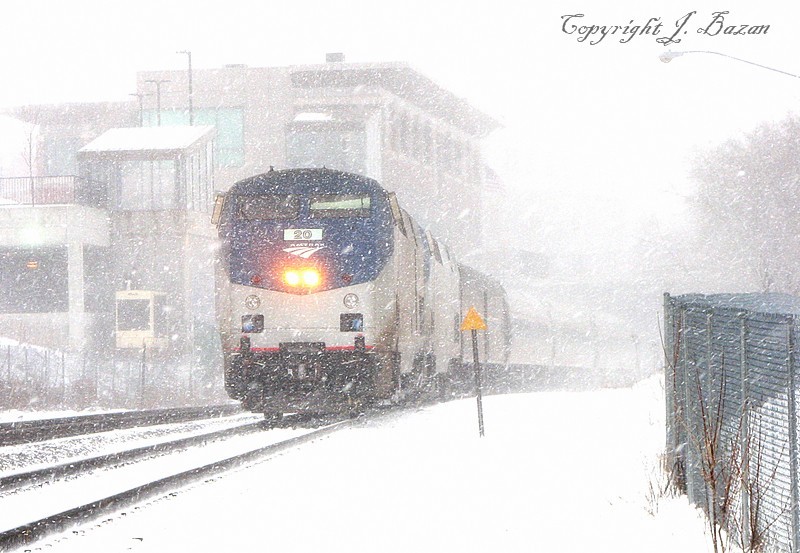 Amtrak 449 In A Snow Squall: The NERAIL New England Railroad Photo Archive