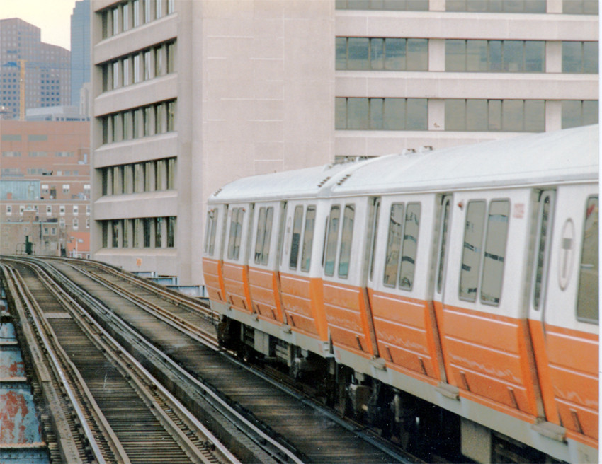 Train on Boston's Old Elevated Orange Line: The NERAIL New England ...