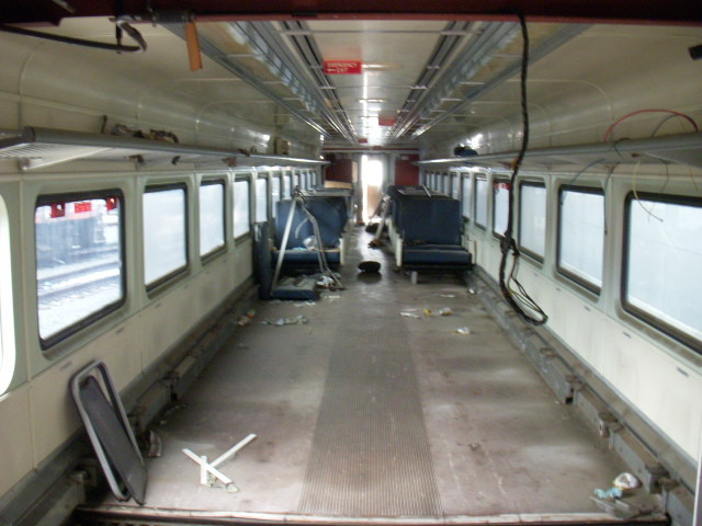 Interior of MBTA #1525 at Boston Engine Terminal: The NERAIL New ...