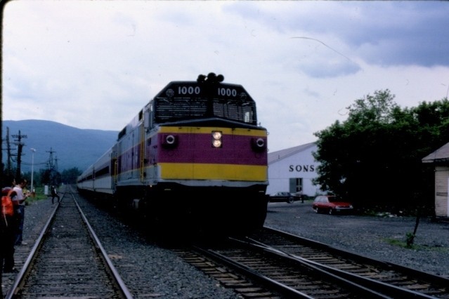 Excursion train with MBTA equipment in N. Adams, Mass.: The NERAIL New ...