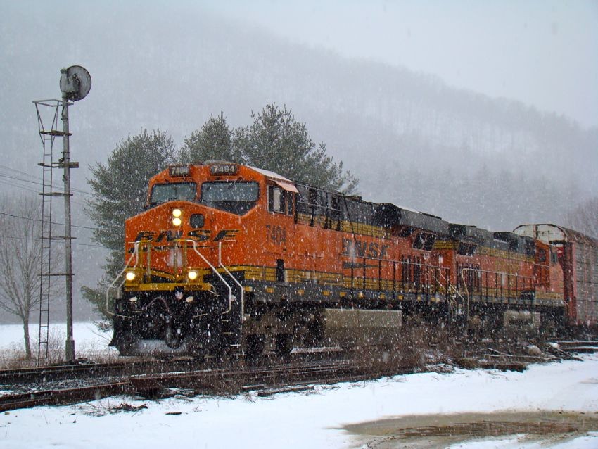 SNOWY MOAY w/ BNSF: The NERAIL New England Railroad Photo Archive