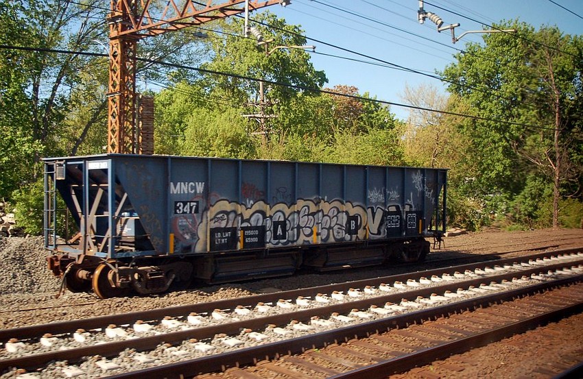 MNCW MoW Open Hopper No. 347: The NERAIL New England Railroad Photo Archive