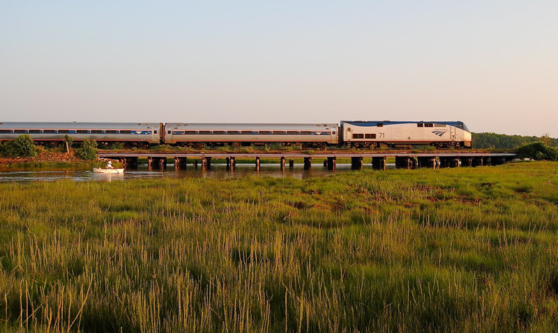 Downeaster 680 races through the Scarborough Marsh: The NERAIL New ...