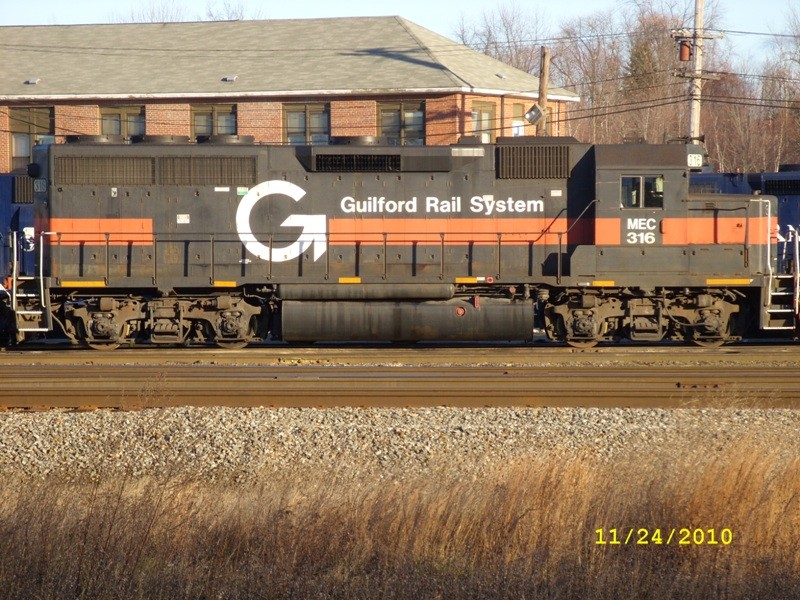 MEC#316w is in the line of locos at Rigby.: The NERAIL New England ...