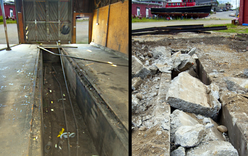 The BMLRR Engine House "Pit" Before and After Demolition: The NERAIL ...