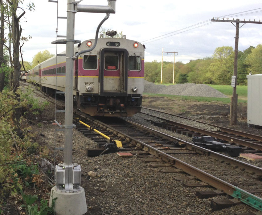 Haverhill bound MBTA 2217 takes to the new east track at new ...