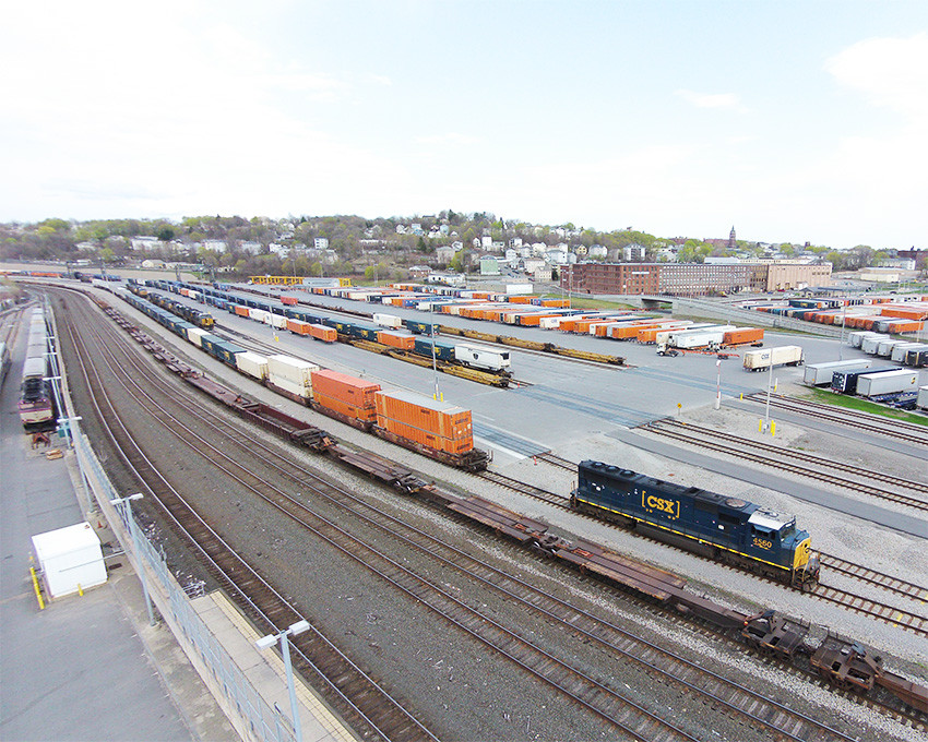 Aerial view of CSX Worcester Yard: The NERAIL New England Railroad ...