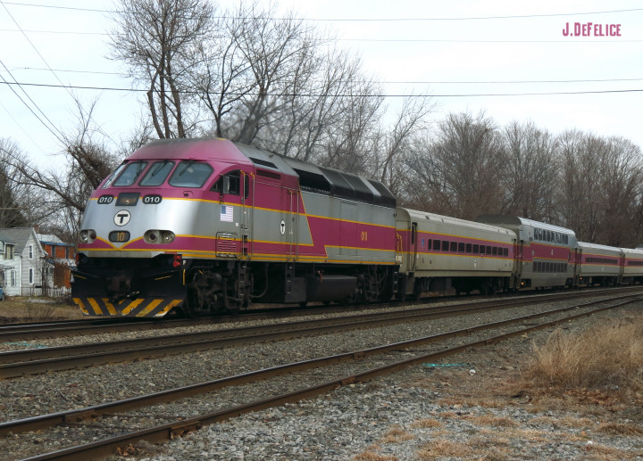 Outbound MBTA with #010: The NERAIL New England Railroad Photo Archive