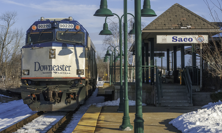 AMTK 90220 on the Rear of Downeaster Train 693: The NERAIL New England ...