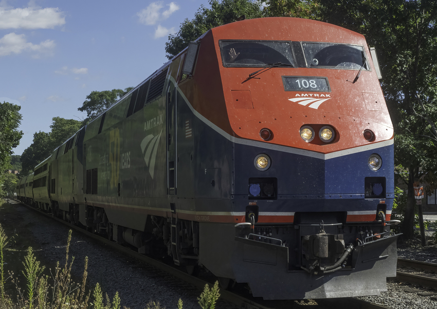 Closer View of AMTK 108 at Ashland, MA: The NERAIL New England Railroad ...